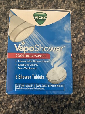NEW 5 Pack Vicks Vaposhower Soothing Vapor Steam Tablets | eBay