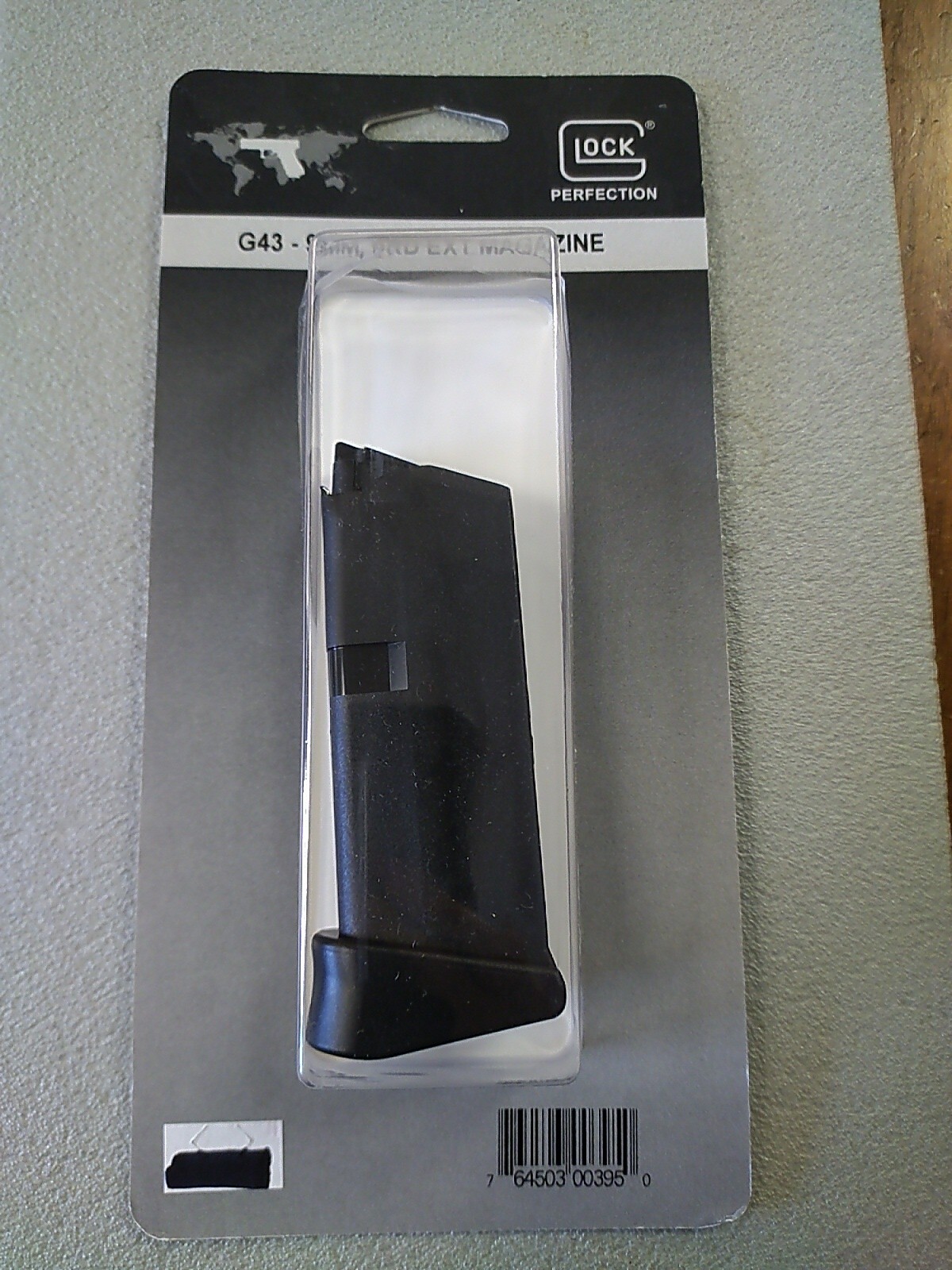 GLOCK Brand G43 Magazine 9mm 6 Round with Grip Extension OEM New | eBay