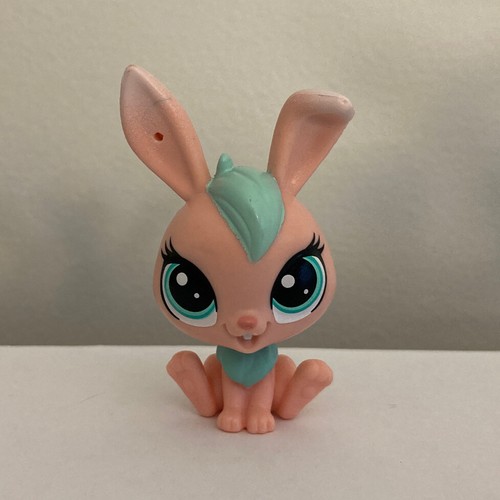 🌟Littlest Pet Shop Authentic #128 Sweetsie Fluffdale Pink Aqua Bunny ...