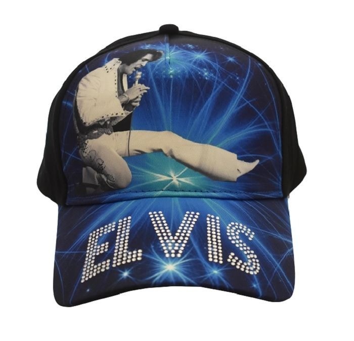 Blue Elvis Presley Cap Hat Rhinestones Baseball Gift NWT Picture New ...