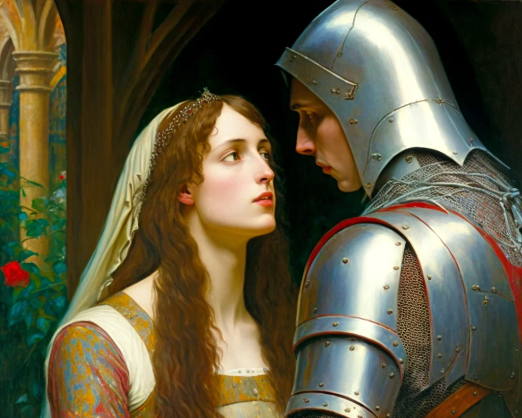 Knight And Lady Painting