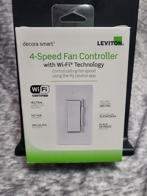 Leviton Decora Smart 4-Speed Fan Controller with Wi-Fi Technology - New ...