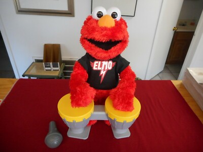 Sesame Street Let's Rock Elmo 15" Musical With Instruments Battery ...