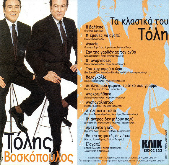 Tolis Voskopoulos - Ta Klasika Tou Toli - 15 Best Songs / Greek Music ...