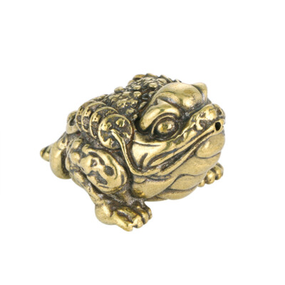 Solid Brass Toad Figurine Small Statue Home Ornament Figurines ...
