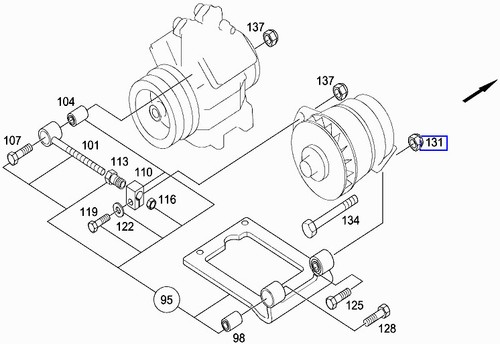 Mercedes Self-Locking Hex Nut M12 x 1.5mm N910113012003 7625709363220 ...