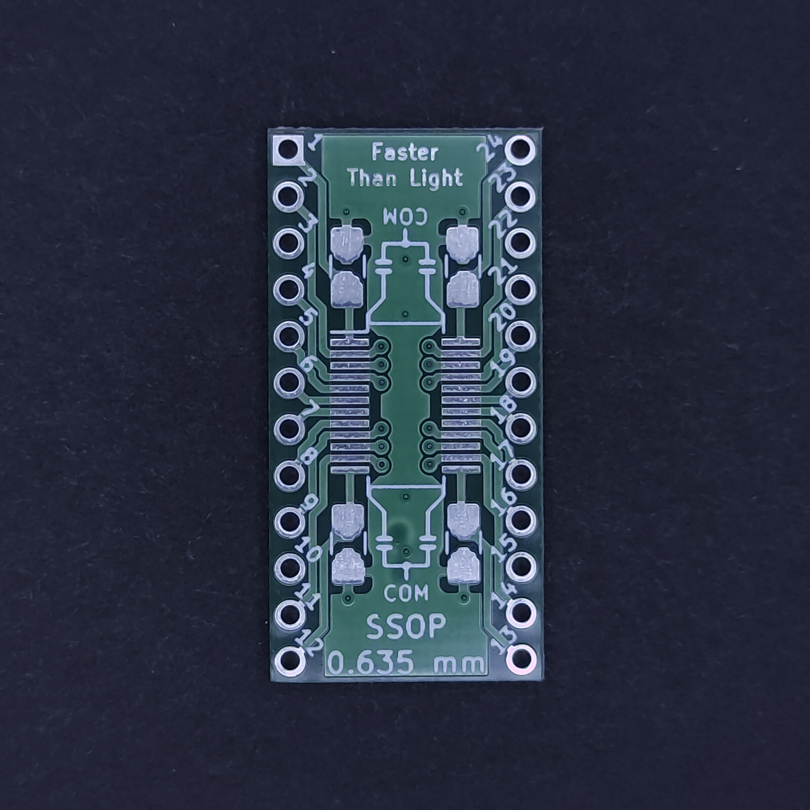 2pcs Prototyping adapter/DIP breakout PCB board, TSSOP-24/SSOP-24, P=0. ...