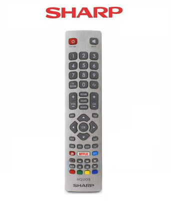 Genuine SHW/RMC/0115 Sharp Aquos Smart TV Remote Control with YouTube ...
