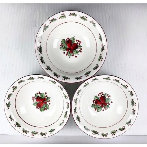 Gibson Christmas Bells BOWLS Holly Berry Carillon USA Ceramic HTF Vtg ...