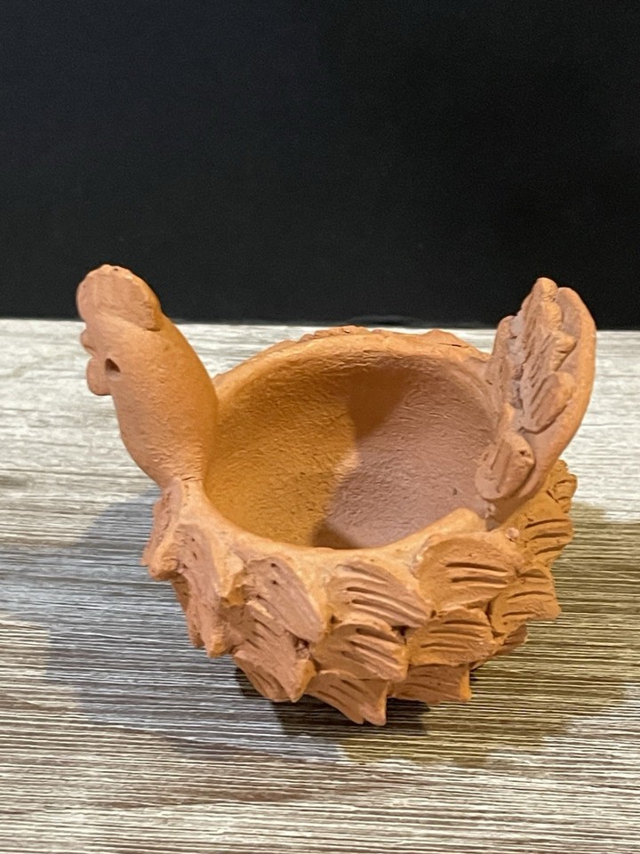 Terracotta Chicken Hen Planter Pottery Box Flowerpot Rooster 3”x3 ...