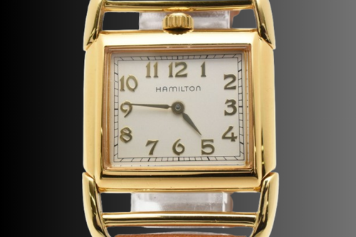 [NEAR MINT] Vintage HAMILTON 6176 Contour White Gold Dial Quartz Women ...