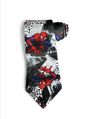 Superhero Necktie, Marvel Neck Tie. Spider- Man Neck Tie. Spider-Man ...