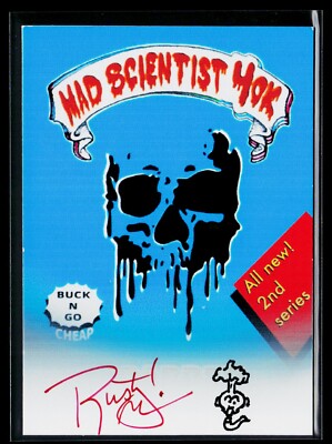 Mad Scientist 40K GPK 1/1 SKETCH AUTO SIGNED Rusty Gilligan Wrapper ...