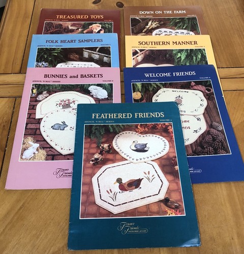 Vintage 1980s Lot of 7 Forever Friends Needlework Designs Stencil 'n ...