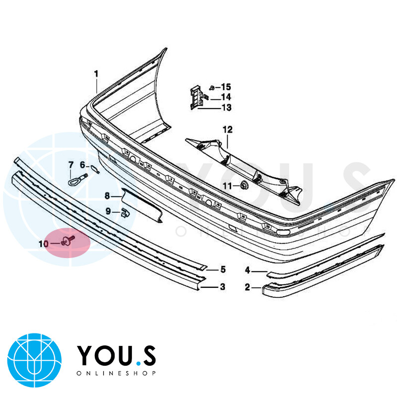 10x Expanding Rivet Bumper Mounting for BMW X3 E83 X5 E70 X6 ...