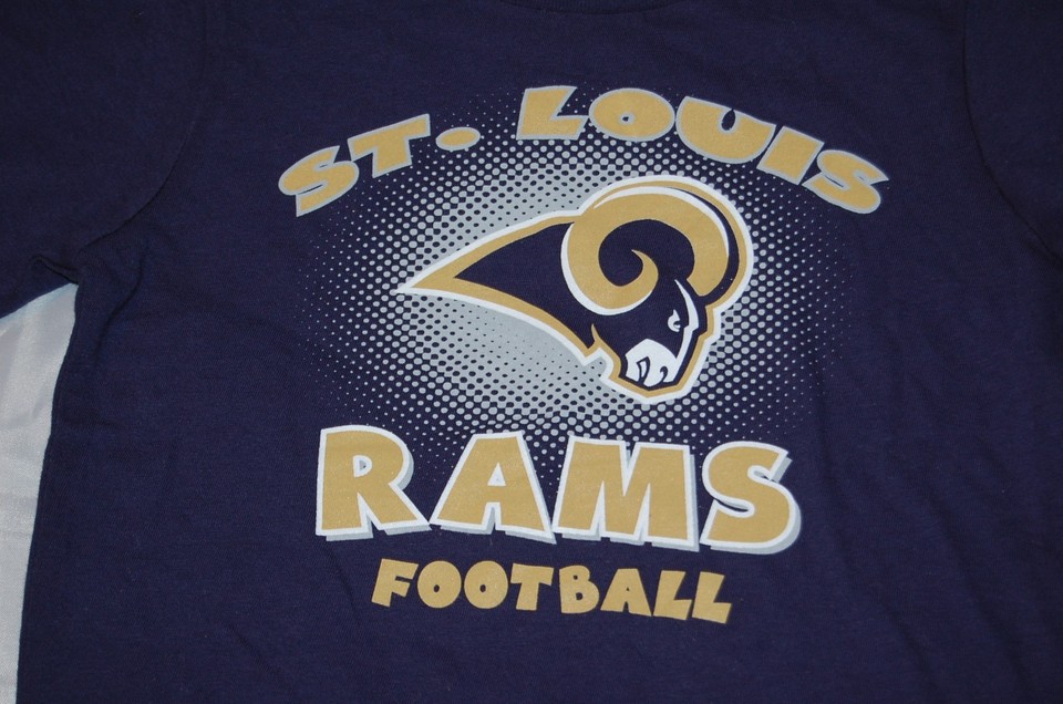New Kids Navy Blue NFL Team Apparel St. Louis Rams Football Shirt Size ...