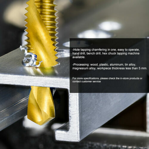 Tap Bits 6pcs Set 1/4 Hex Shank Metric Thread Cutter Set and M3-M10 HSS ...