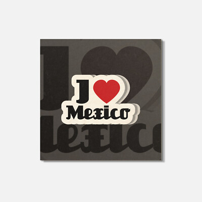 I Love Mexico Slogan 4'' X 4'' Square Wooden Coaster | eBay