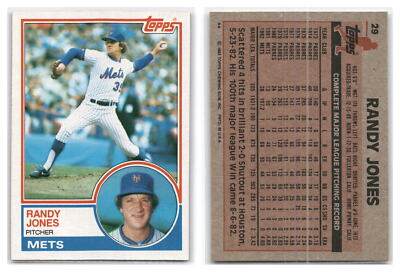 1983 Topps #29 Randy Jones - New York Mets | eBay