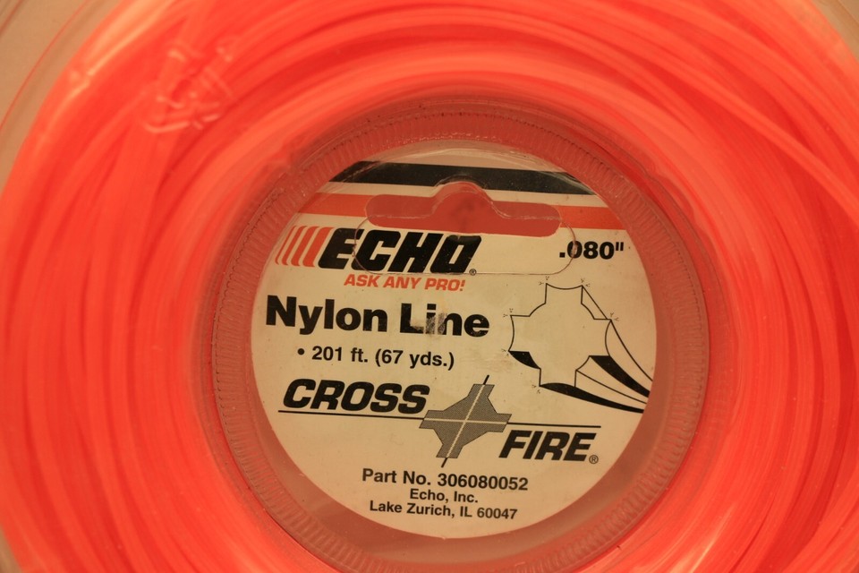 Genuine Echo Cross Fire 201' .080 8 Cutting Edges Trimmer Cutting Line ...