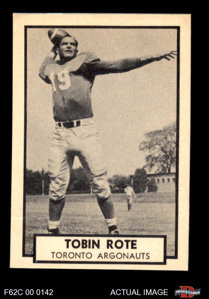 1962 Topps CFL #143 Tobin Rote Argonauts Rice 7 - NM F62C 00 0142 | eBay