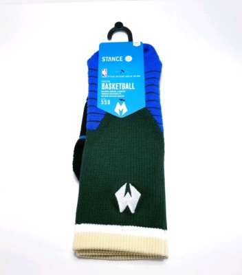 Stance Fusion 559 NBA Basketball Logo Crew Milwaulkee Bucks (Small 3-5. ...