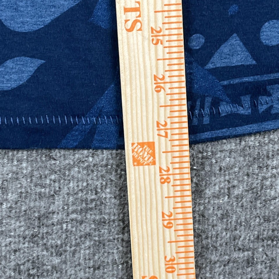 Vissla Shirt Mens Large Blue Floral Hawaiian Raglan Camo Pocket Graphic ...