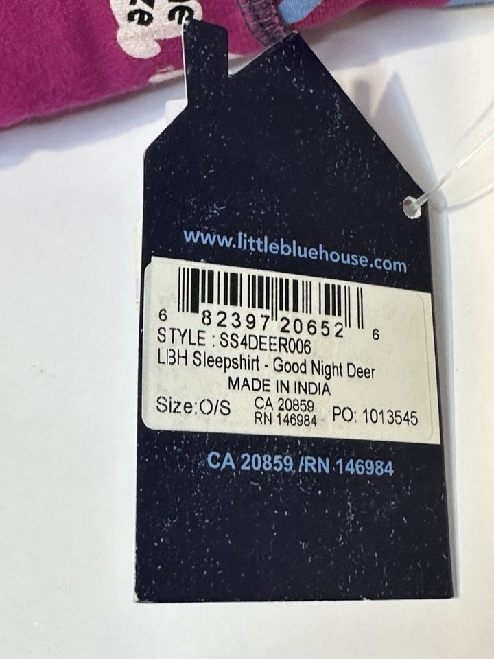 Hatley Little Blue House Winter Sleepshirt NWT Women Goodnight Deer ...