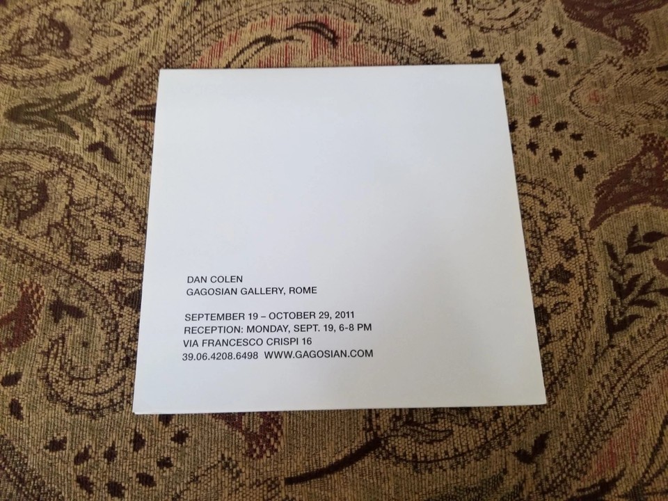 DAN COLEN TRASH AT GAGOSIAN GALLERY 2011 INVITE POSTER CARD DASH SNOW ...