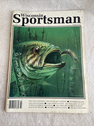 VTG March 1985 Wisconsin Sportsman Hunting Fishing Man Cave Magazine | eBay