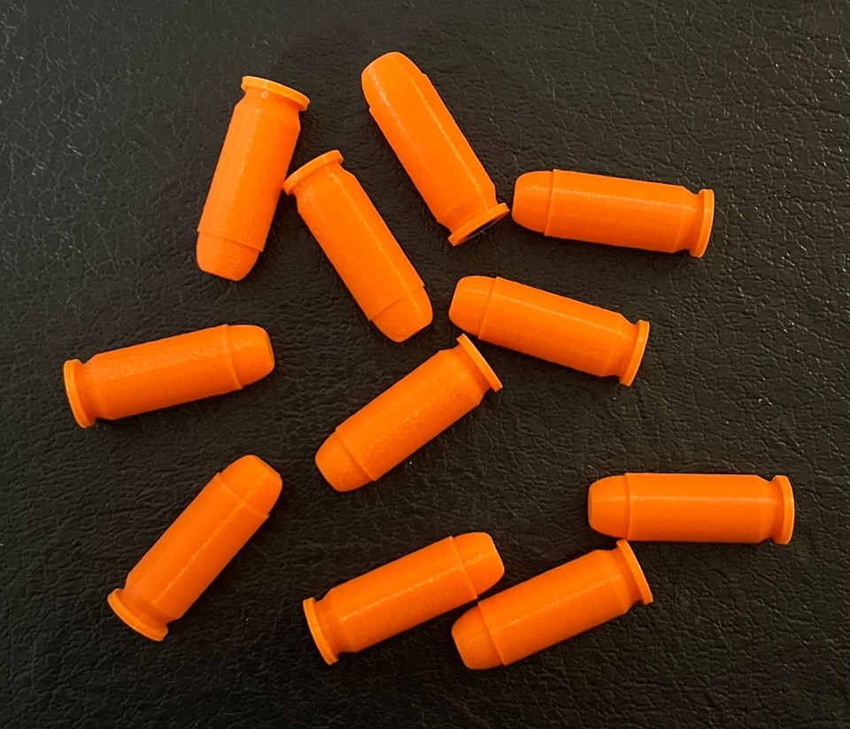 10mm 10 mm - Snap Caps Training Rounds w/ Rubber Primers - Set of 10 ...