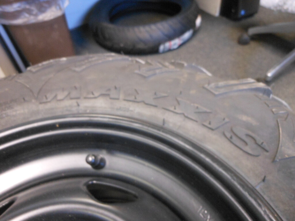 Take Off Maxxis MU25 Tubeless Tire & 12x6 Rim Wheel AT25x8-12 25 8 12 ...