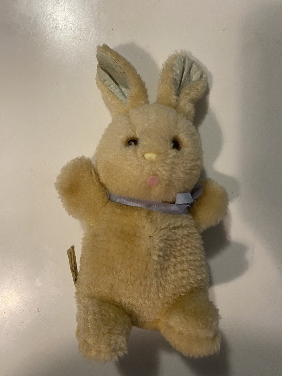 VINTAGE KNICKERBOCKER BEIGE BEAN BAG BUNNY RABBIT 8” PLUSH ANIMAL | eBay