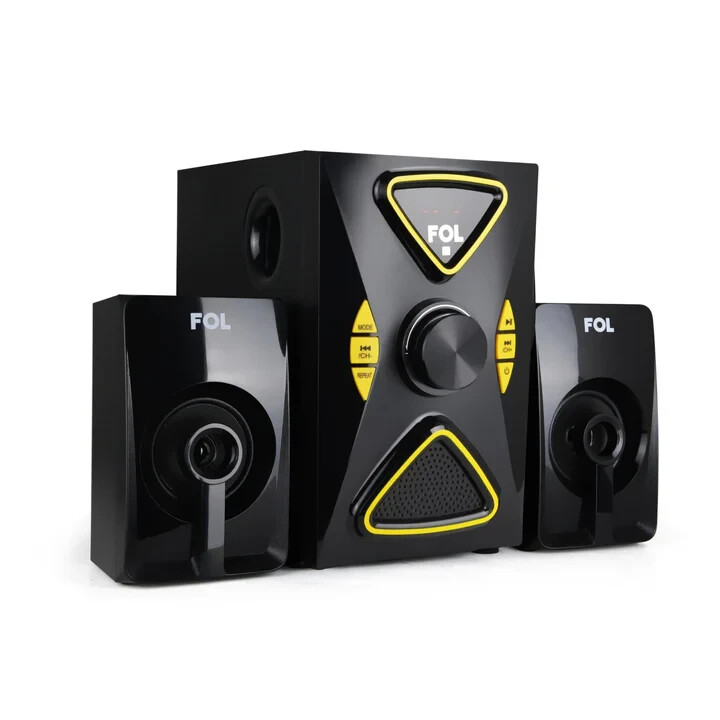 FOL Home Entertainment Stereo 2.1 Channel Speaker system w/ Remote USB ...