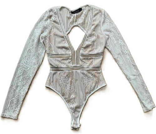 NAANAA CREAM LACE BODYSUIT SNAP CROTCH TEDDY SIZE 8 WORN ONCE | eBay