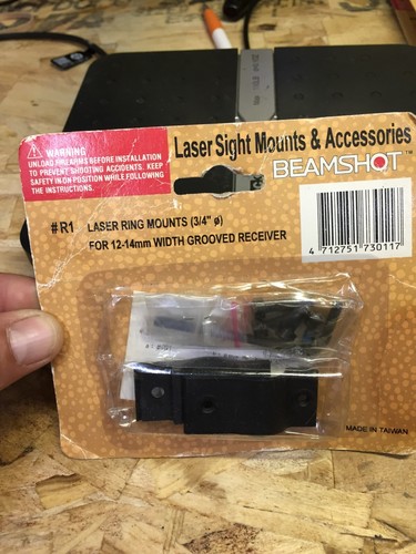 NOS Beamshot Laser Mount # R1 Laser Ring Mounts 3/4" For 12-14mm Width ...