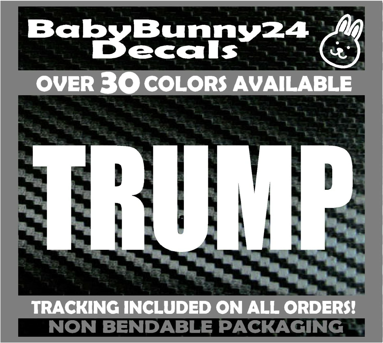 TRUMP Huge 2024 Windshield Back window pickup 36"x12" Vinyl DECAL ...
