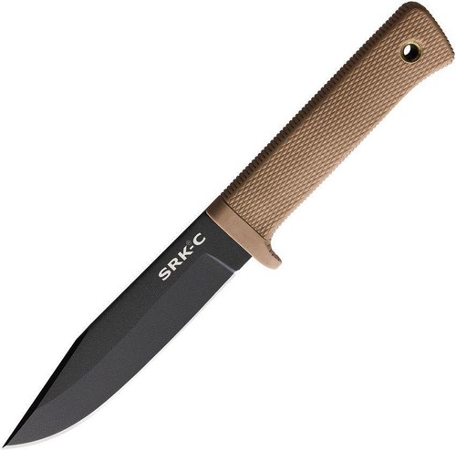 Cold Steel SRK Compact Fixed Knife 5" SK5 Steel Blade Desert Tan Kray ...