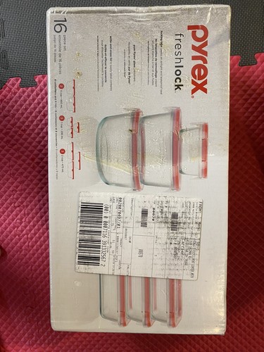 New Pyrex Glass Freshlock Food Storage Set 16 Pieces | eBay