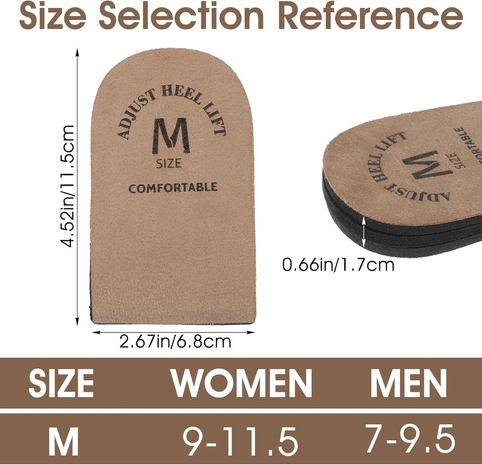 1 Pair Heel Pads for Shoes Men & Women Height Increase, Adjust A Lift ...