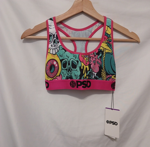 PSD x Liquid Death Death Drip Sports Bra Women Small Pink Racerback ...