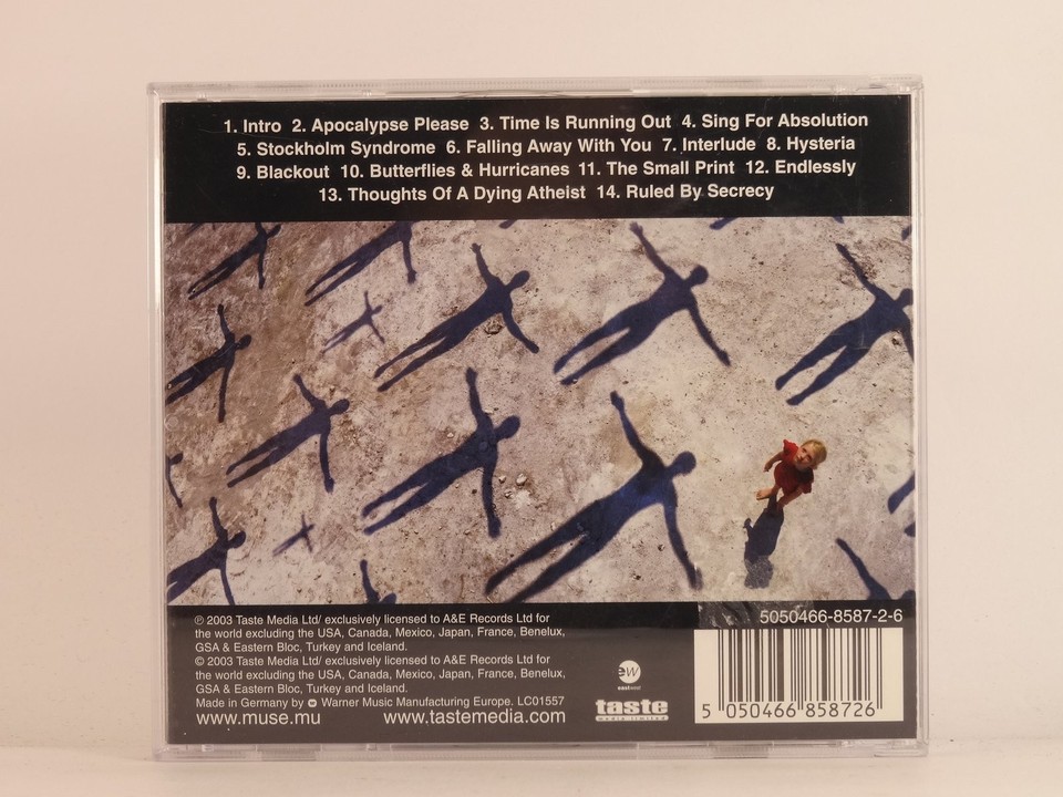MUSE ABSOLUTION (110) 14 Track CD Album plus Picture Sleeve EAST WEST ...