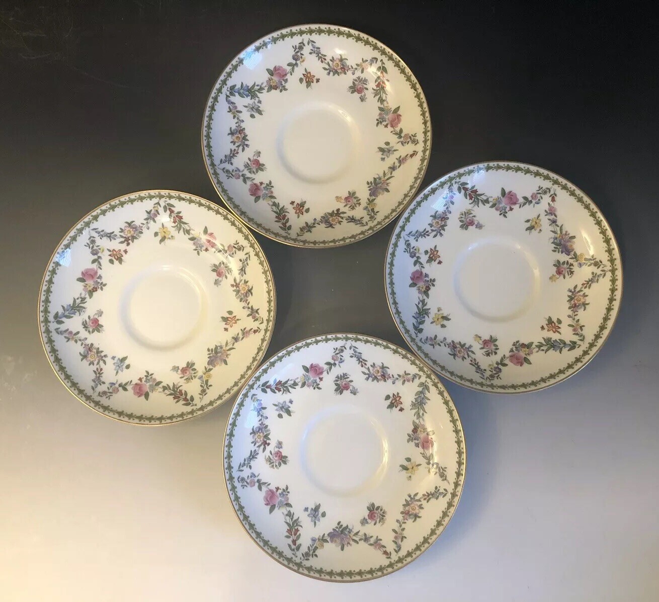 Set Of 4 Aynsley England Teacups And Saucers Pattern Number 4186 | eBay