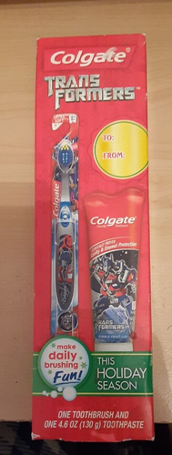COLGATE TRANSFORMERS 4 OZ. TOOTHPASTE & TOOTHBRUSH RARE | eBay