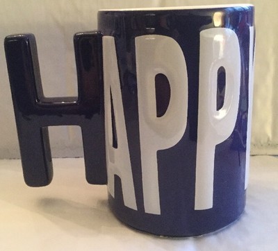 "H"appy Mug - 20 Oz. ~ Royal Blue w/White Lettering ~ BRAND NEW! | eBay