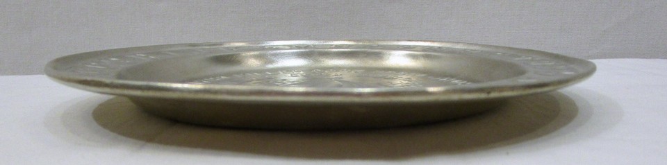 Vintage Country Pewter "Who Killed Cock Robin" ABC Plate Jay Stauffer ...