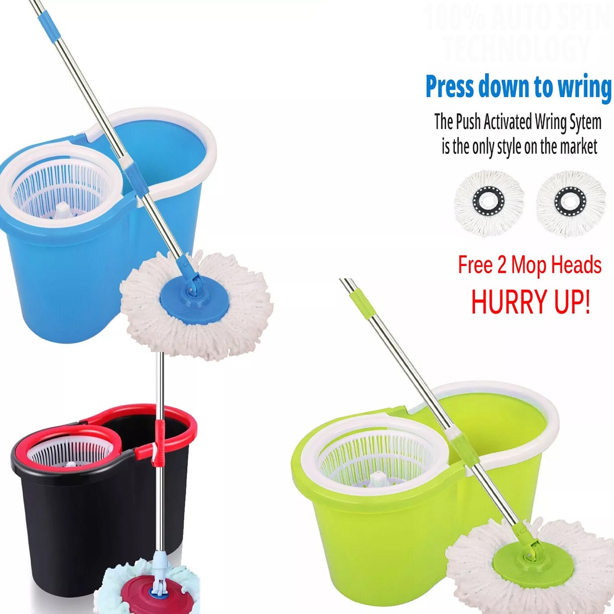 Spin Mop Bucket Only Multi Purpose Cleaning Solution For Home Surfaces