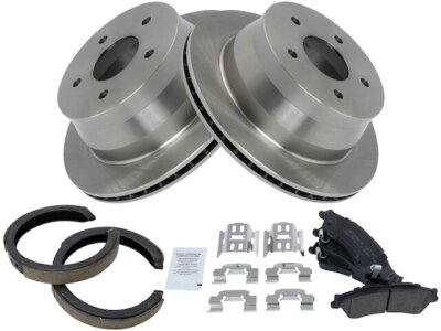 Rear Brake Pad Rotor and Parking Brake Kit fits Chevy S10 1998-2004 4WD ...