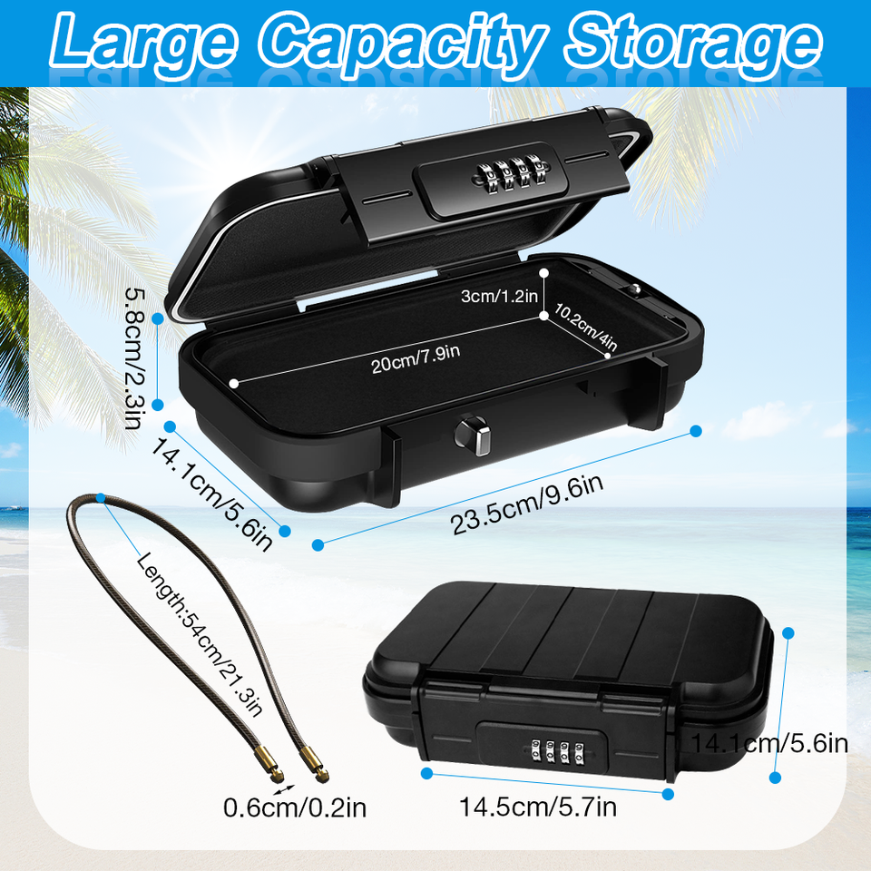 Portable Security Money Box Fire Proof Lock Safe Storage Cash Gun ...