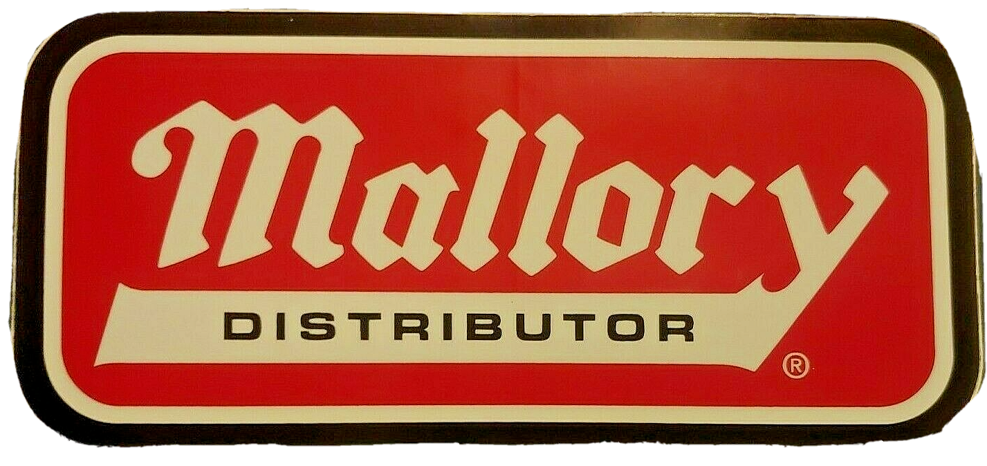 Vintage Mallory Distributor Bumper Sticker Decal 7.5" x 3.5" | eBay